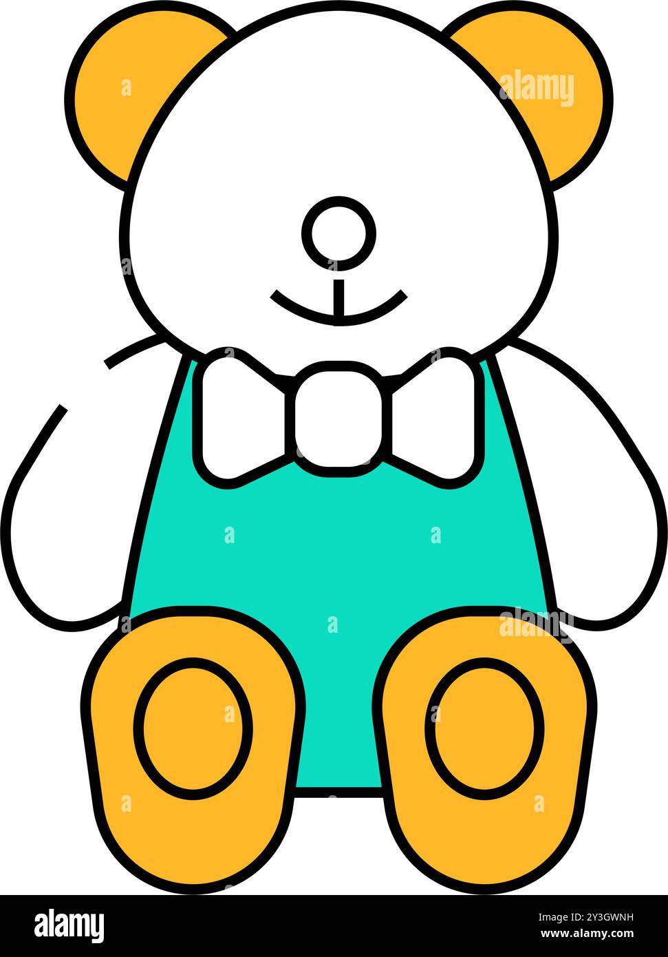 toy teddy bear icon color illustration Stock Vector Image & Art - Alamy