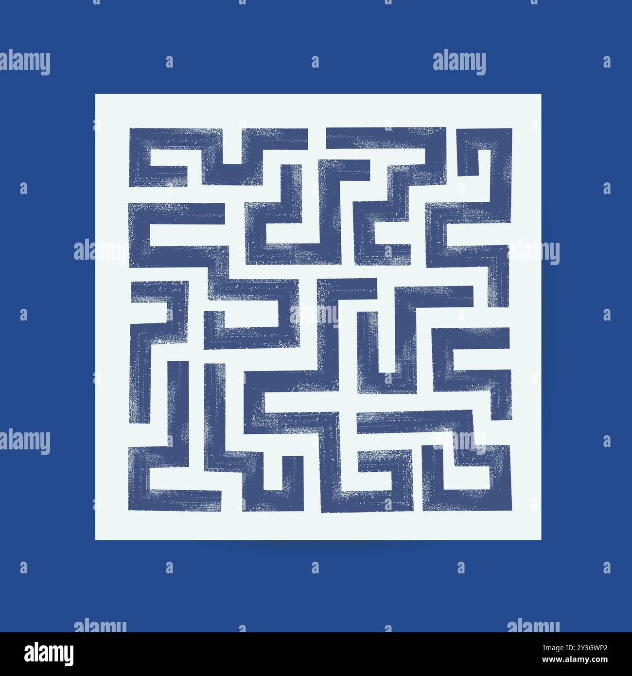 Abstract ink brush maze, labyrinth lines, strokes. Hand drawn Bold ...