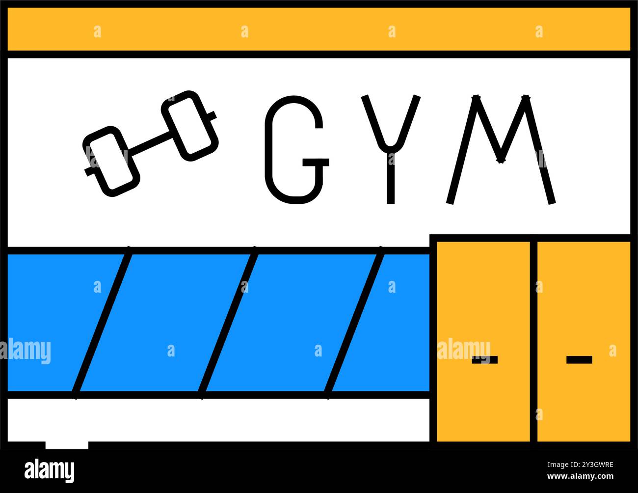 gym building icon color illustration Stock Vector Image & Art - Alamy