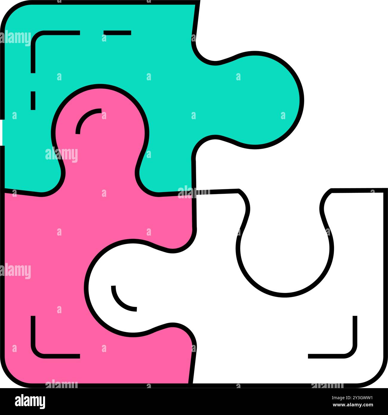 puzzle planning icon color illustration Stock Vector Image & Art - Alamy