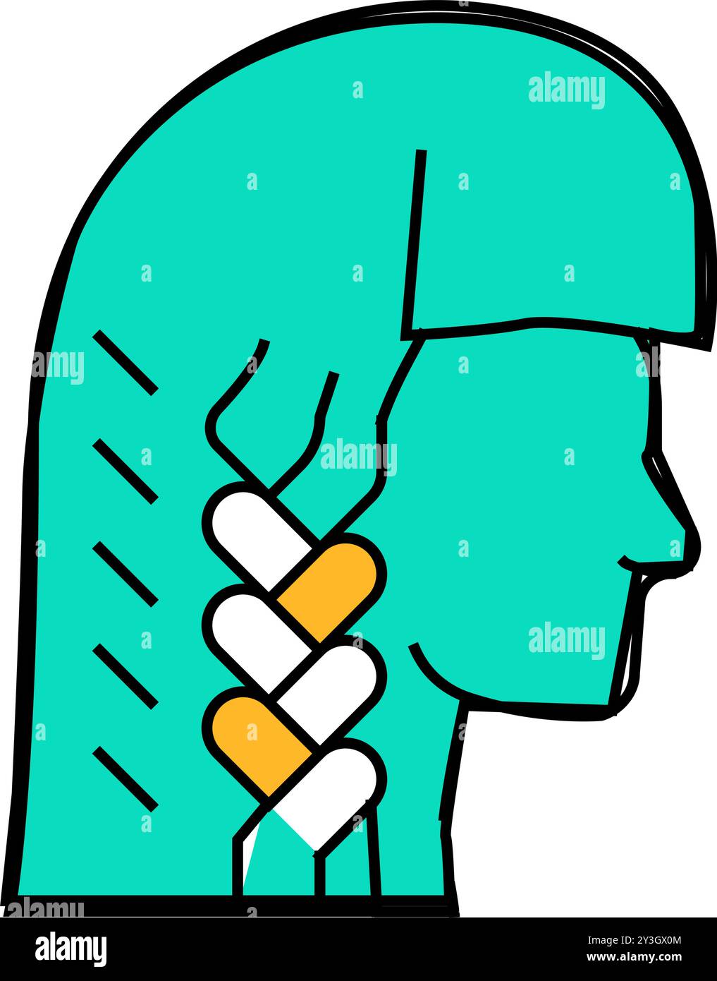 Hair color salon wrap Stock Vector Images - Alamy