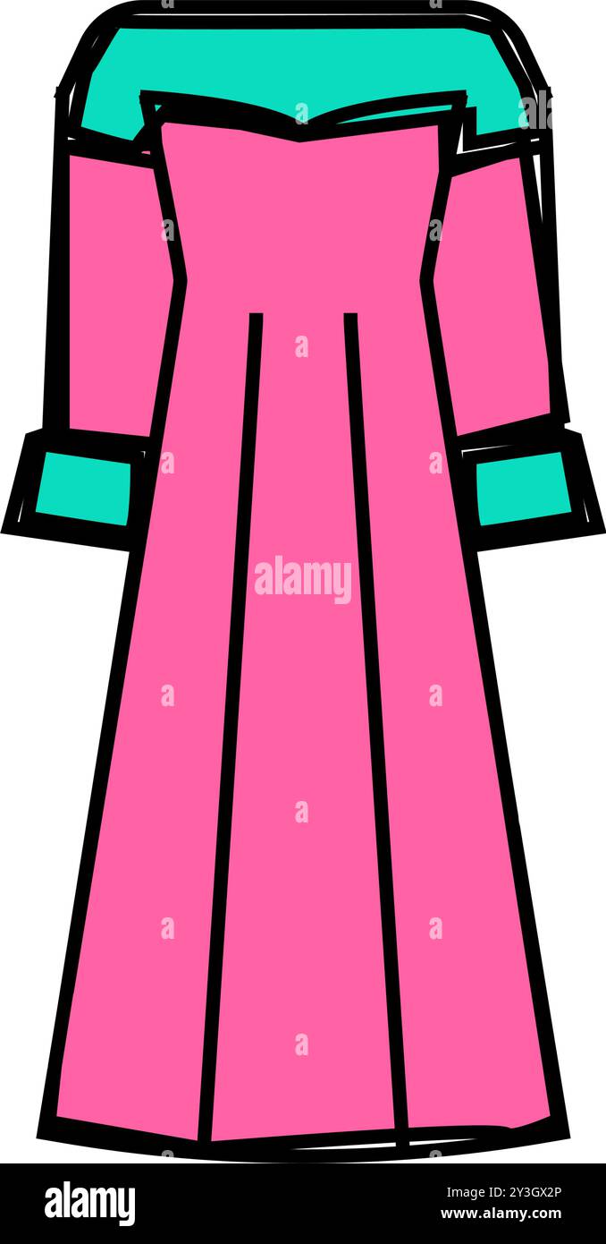 dresses evening gowns icon color illustration Stock Vector Image & Art ...