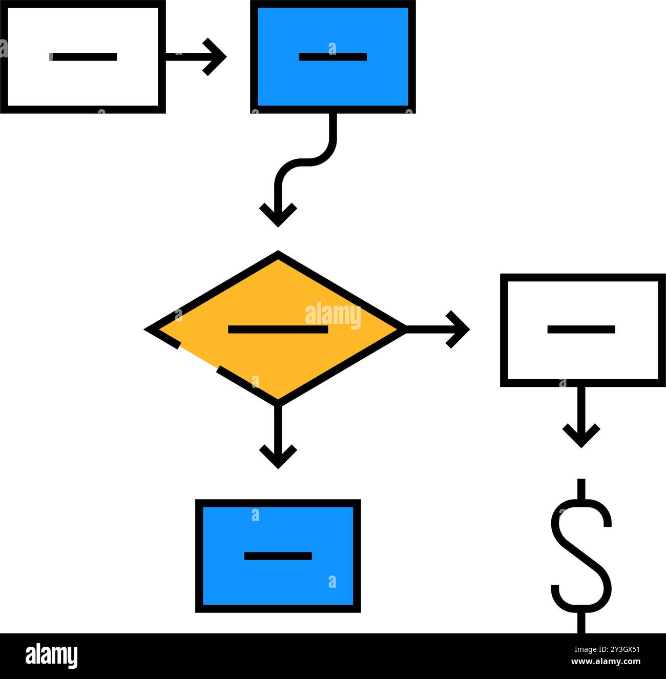 business process icon color illustration Stock Vector Image & Art - Alamy