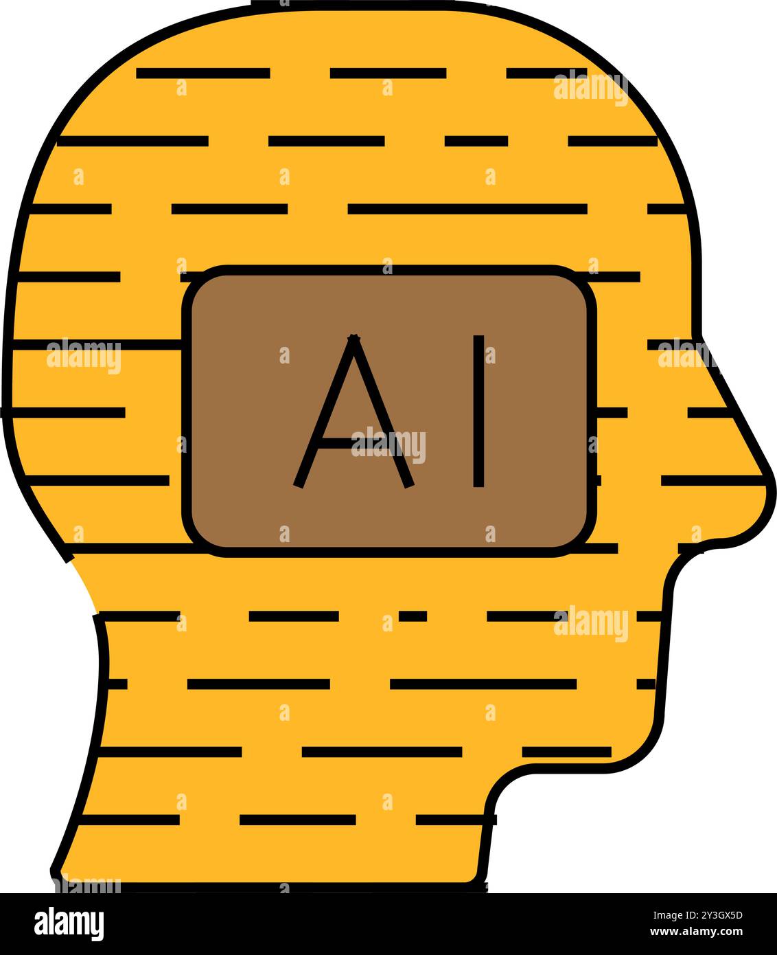 ai artificial intelligent financial technology icon color illustration ...