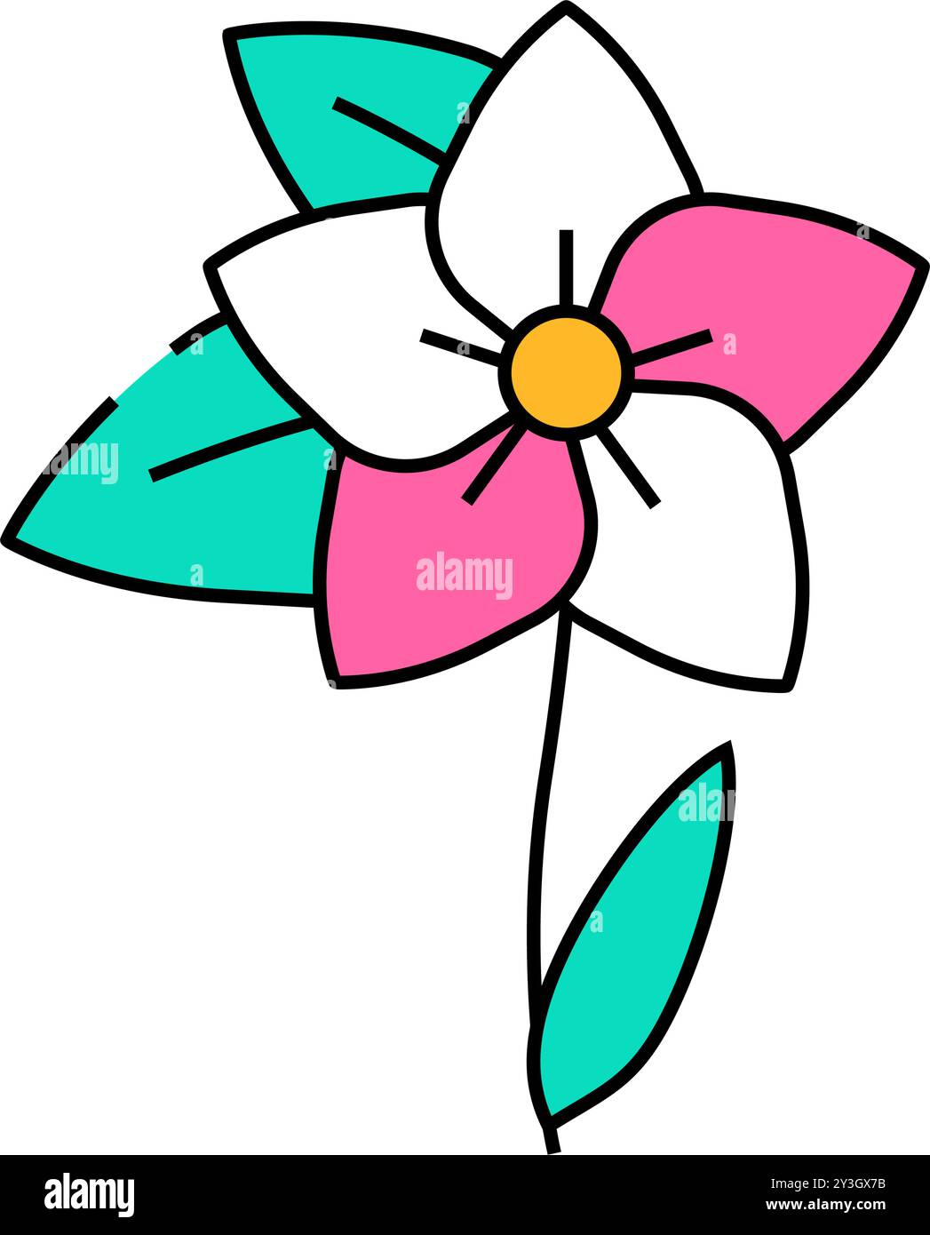 jasmine flower icon color illustration Stock Vector Image & Art - Alamy
