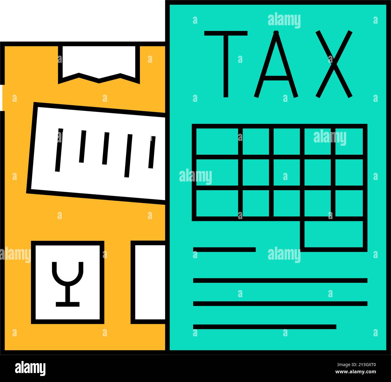 Documents import export color Stock Vector Images - Alamy