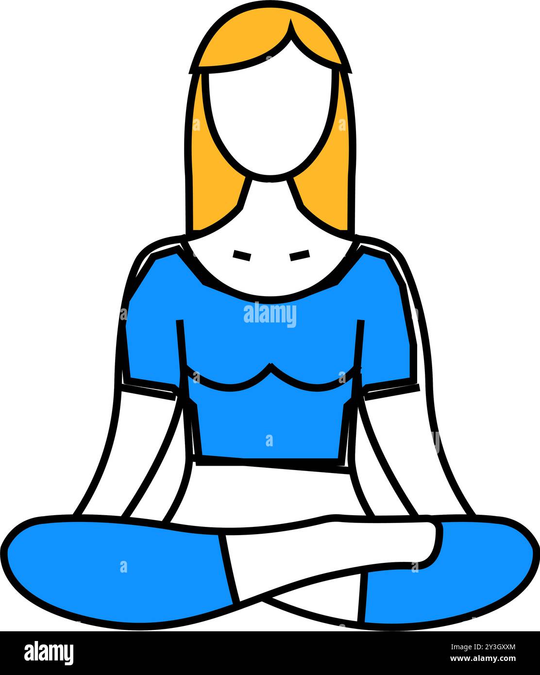 mindfulness meditation icon color illustration Stock Vector Image & Art ...
