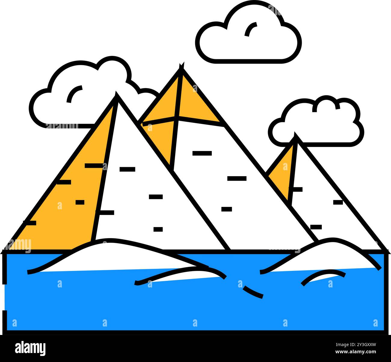 pyramid construction icon color illustration Stock Vector Image & Art ...