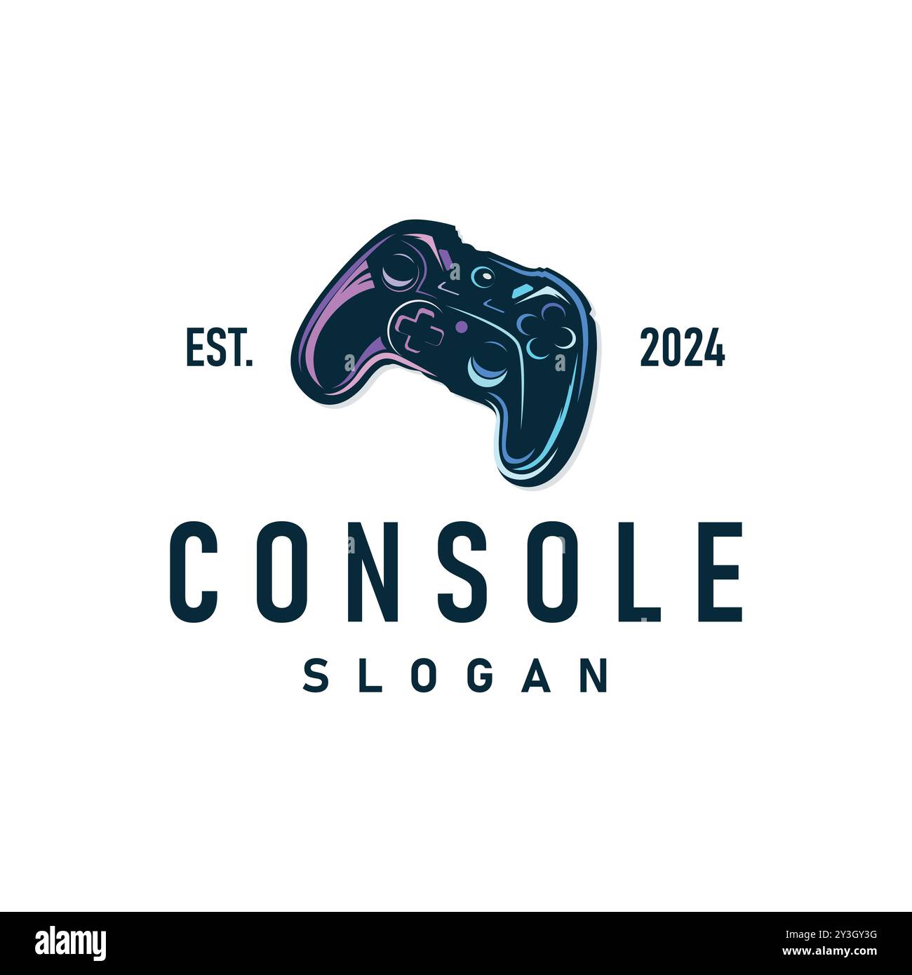Game Console Logo, Gamer Design Gamepad Illustration Symbol Template ...