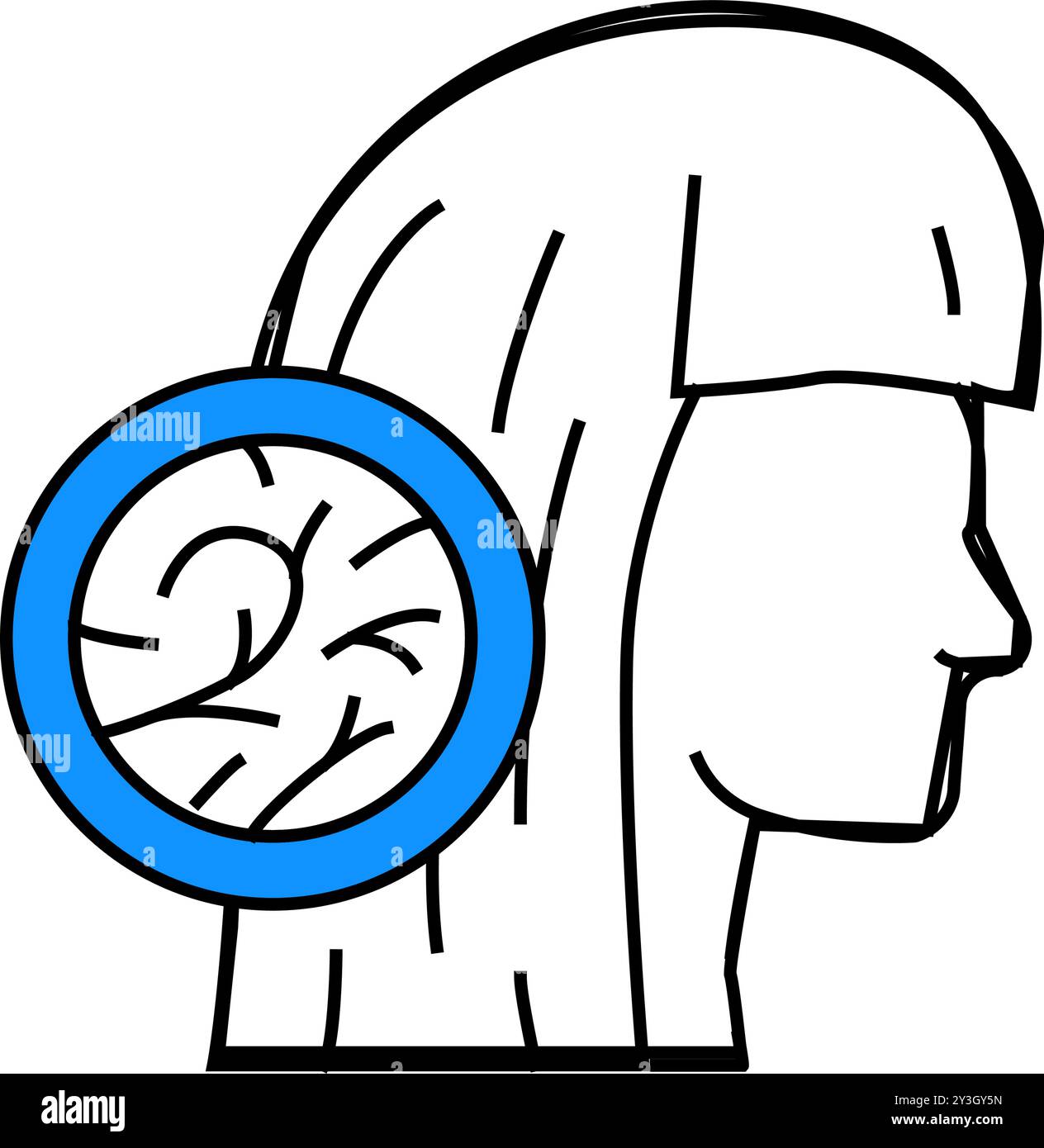 Cutting split ends Stock Vector Images - Alamy