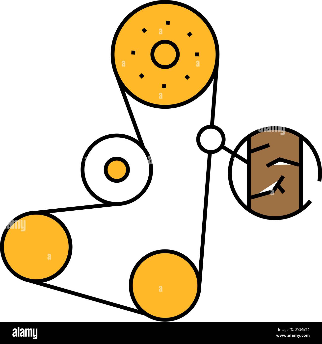 timing belt replacement icon color illustration Stock Vector Image ...