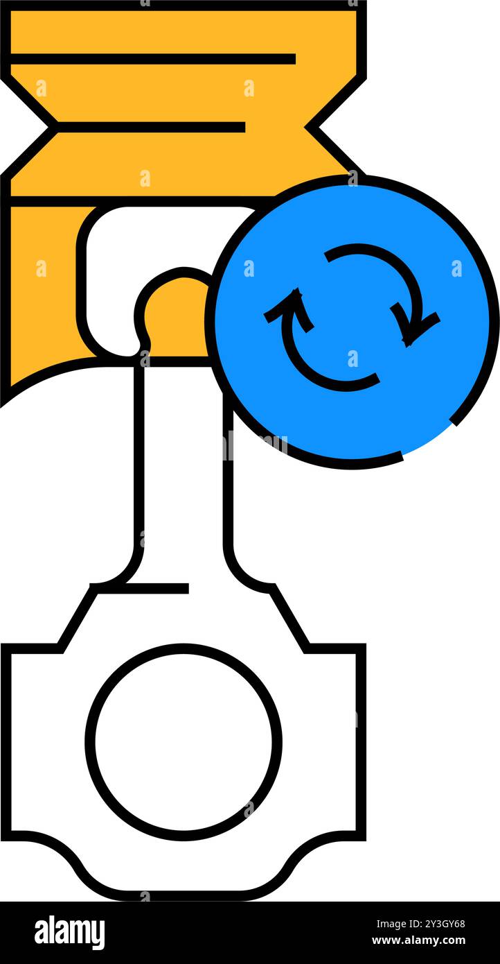 replacing piston icon color illustration Stock Vector Image & Art - Alamy