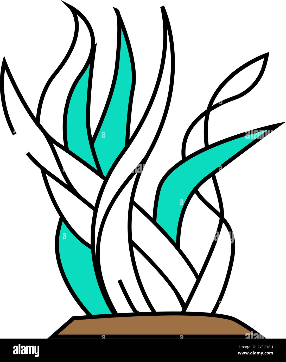 seaweed natural ingredient icon color illustration Stock Vector Image ...