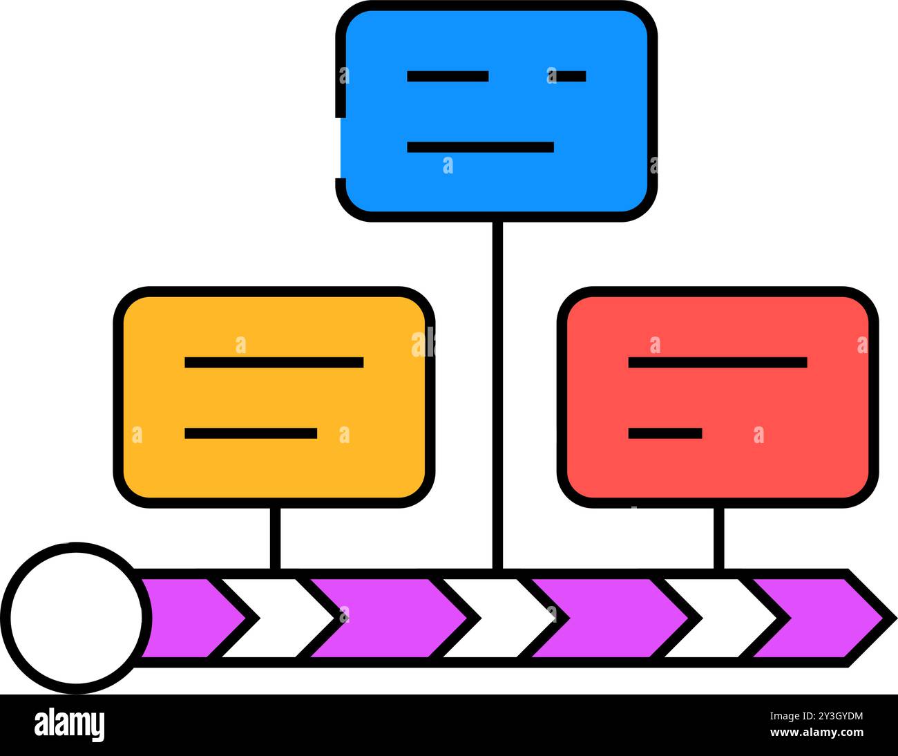 timeline management icon color illustration Stock Vector Image & Art ...