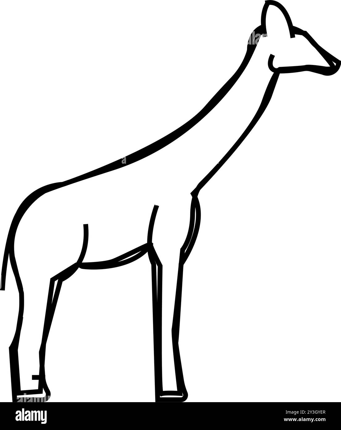giraffe animal icon color illustration Stock Vector Image & Art - Alamy