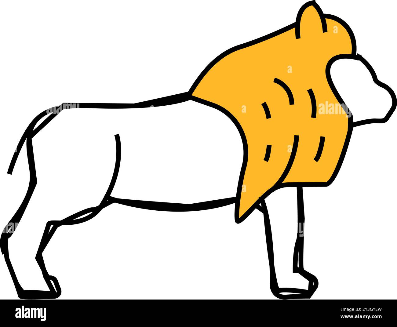 lion animal icon color illustration Stock Vector Image & Art - Alamy