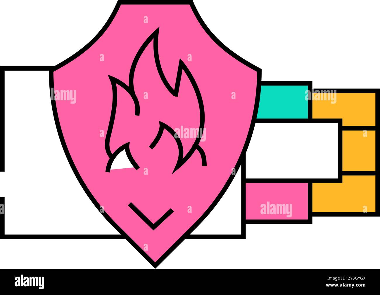 fire resistant cables icon color illustration Stock Vector Image & Art ...