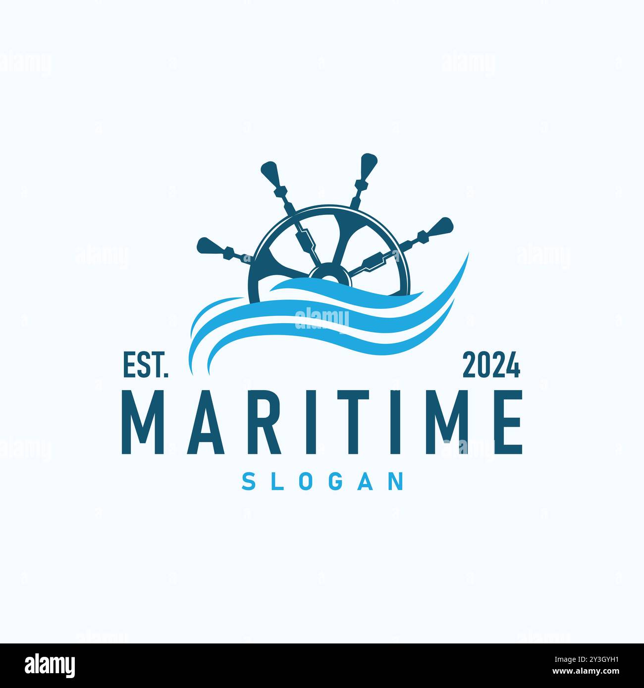 Ship Rudder Logo, Elegant Nautical Maritime Vector Simple Minimalist ...