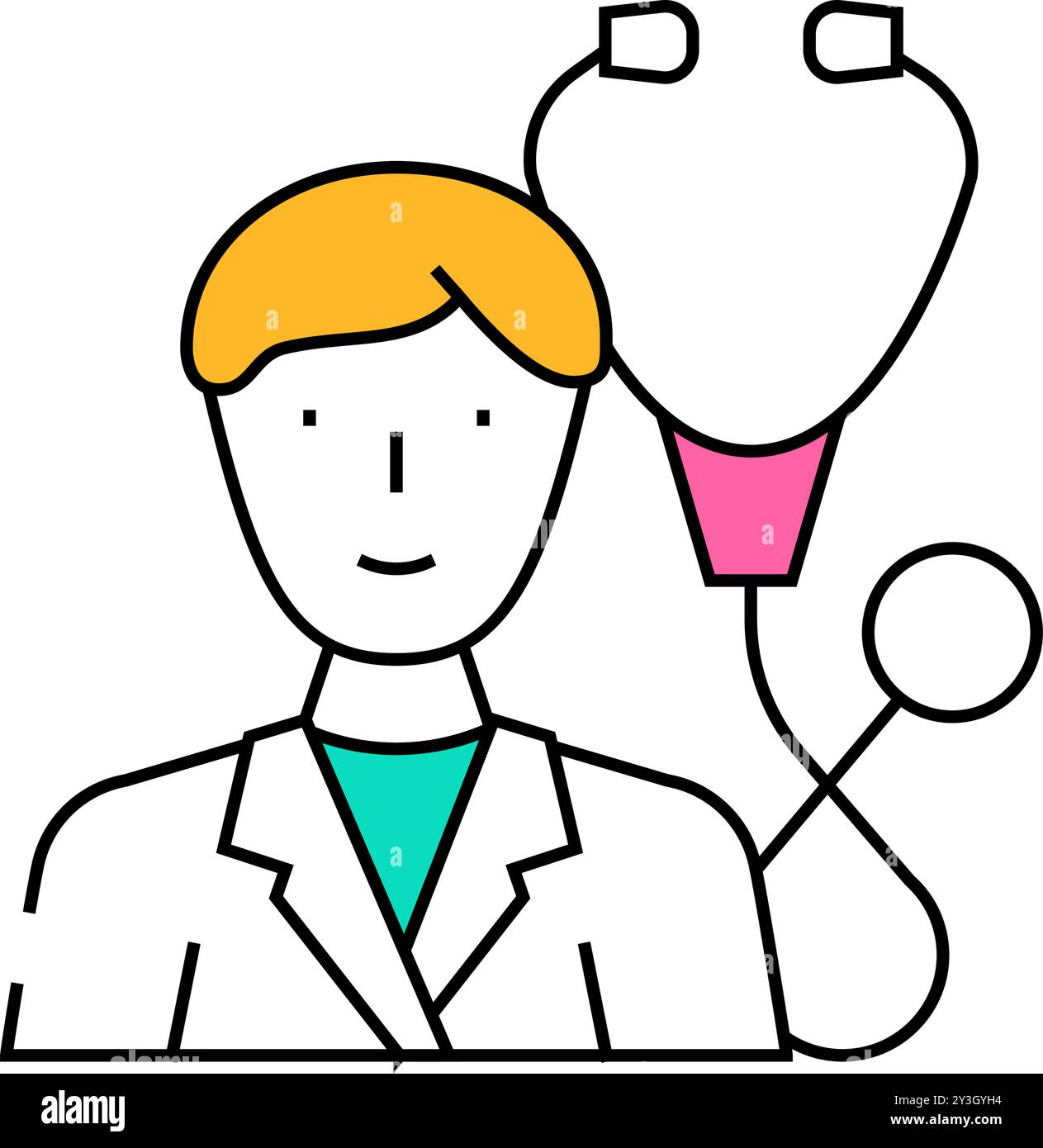 pulmonologist doctor icon color illustration Stock Vector Image & Art ...