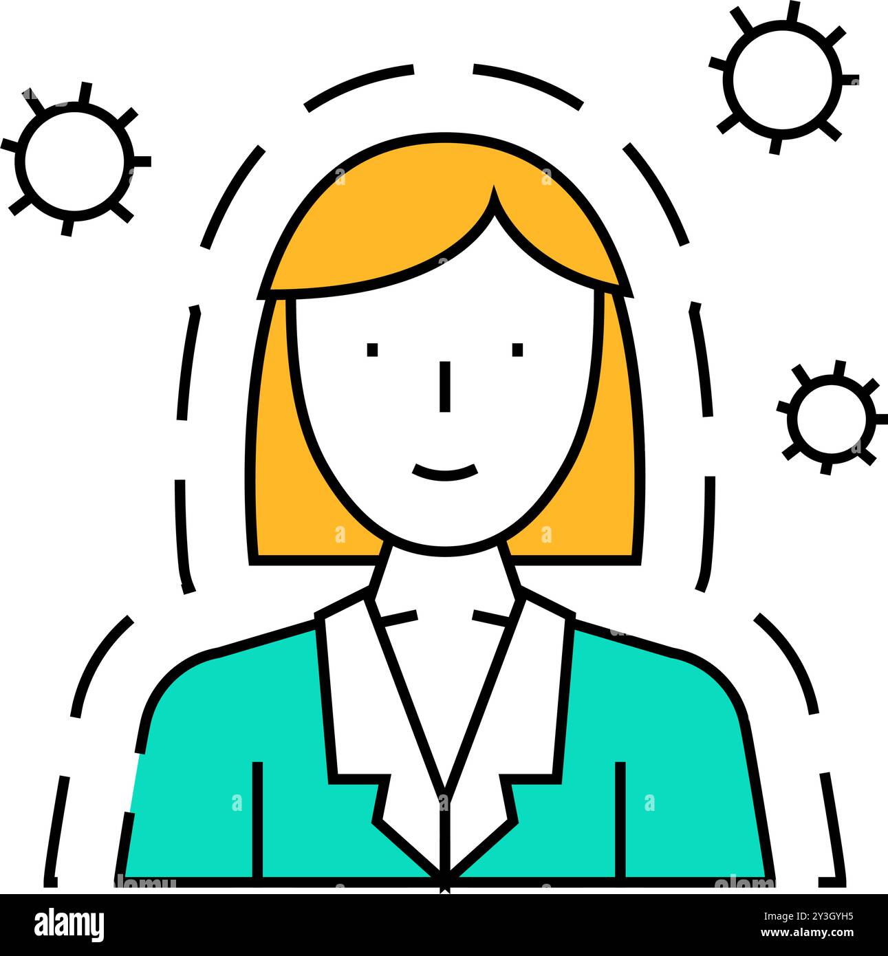 immunologist doctor icon color illustration Stock Vector Image & Art ...