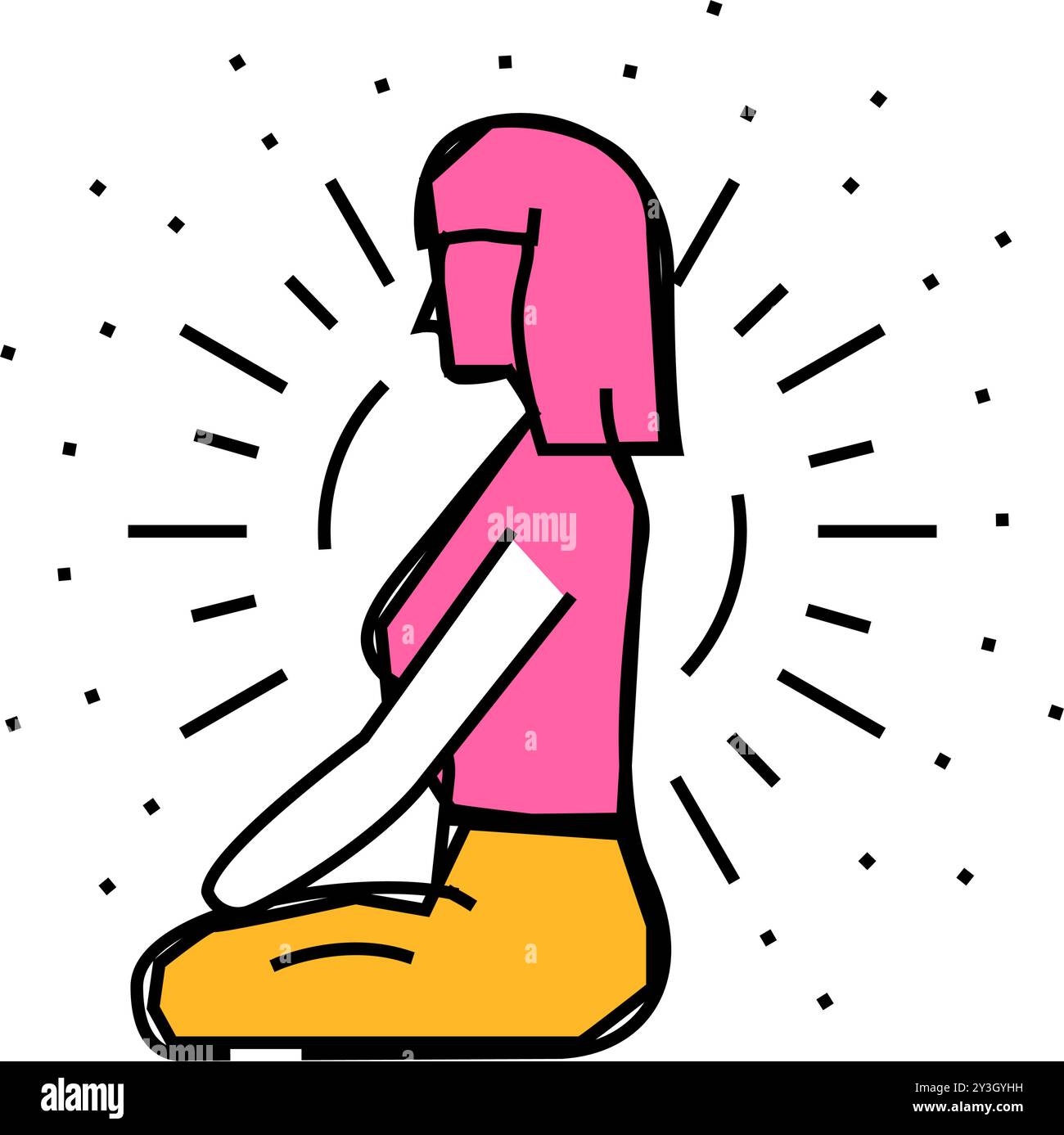 Mantra meditation icon color Cut Out Stock Images & Pictures - Alamy