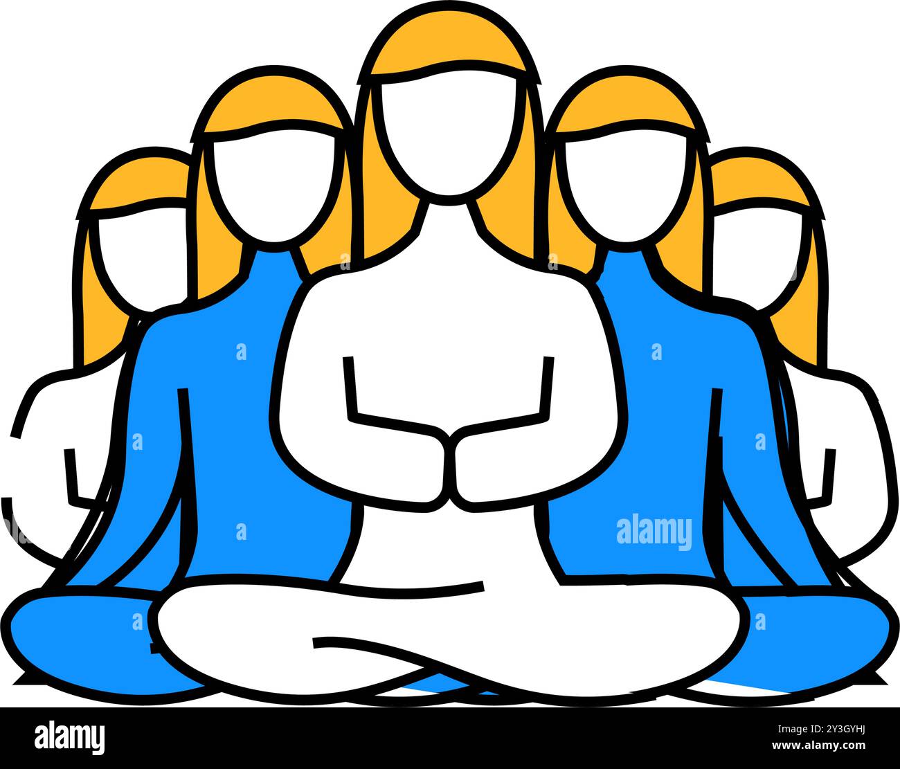 Mantra meditation icon color Cut Out Stock Images & Pictures - Alamy