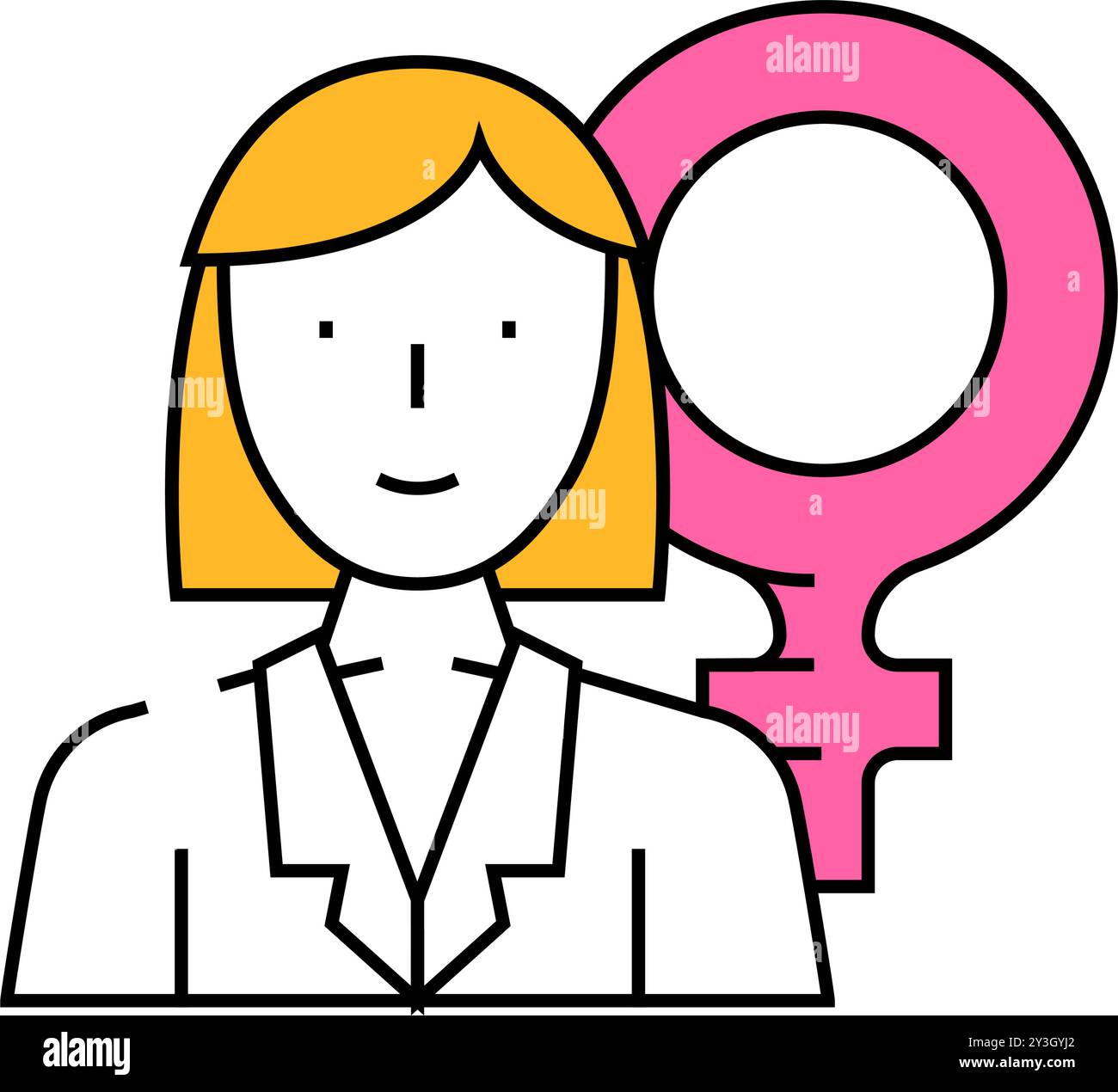 gynecologist doctor icon color illustration Stock Vector Image & Art ...