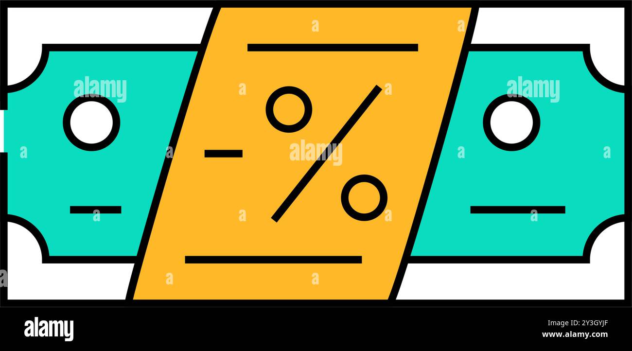 money discount icon color illustration Stock Vector Image & Art - Alamy