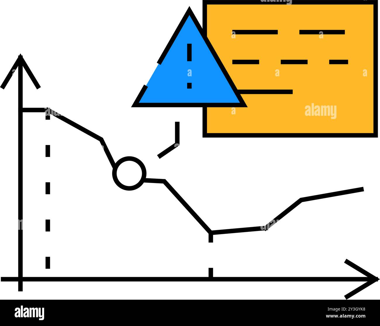 price drop chart icon color illustration Stock Vector Image & Art - Alamy