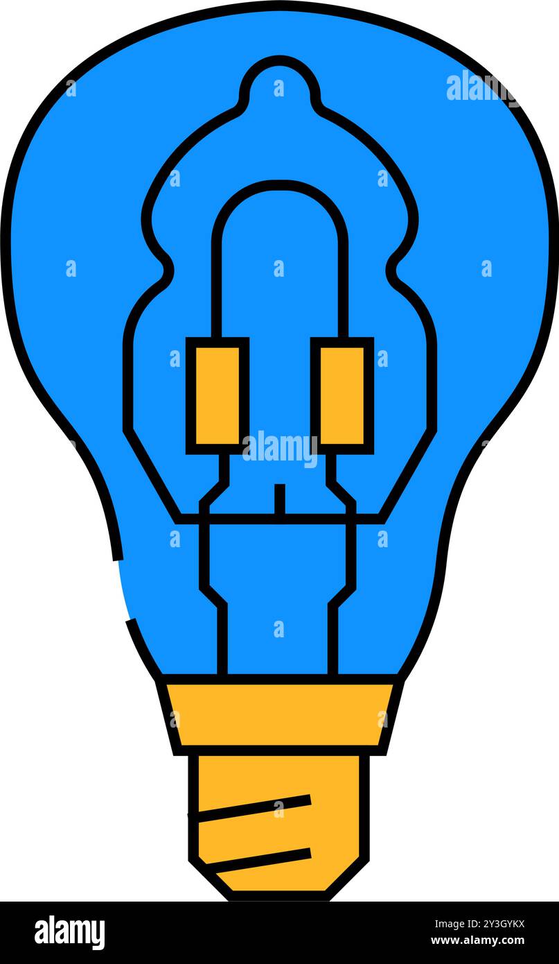 halogen light bulb icon color illustration Stock Vector Image & Art - Alamy