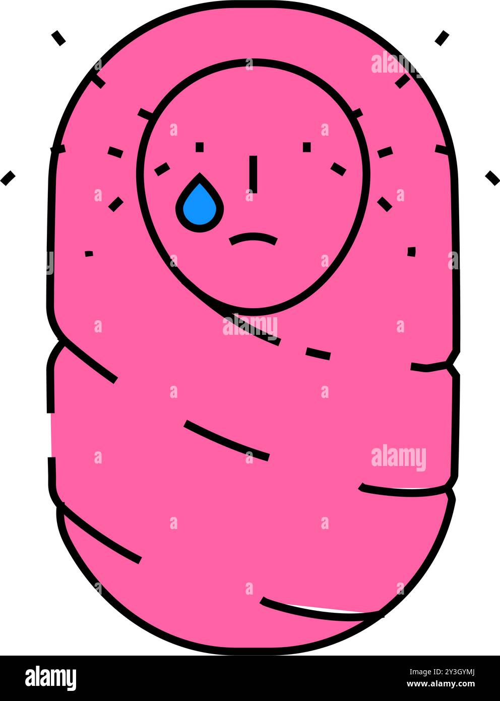 cry newborn baby icon color illustration Stock Vector Image & Art - Alamy