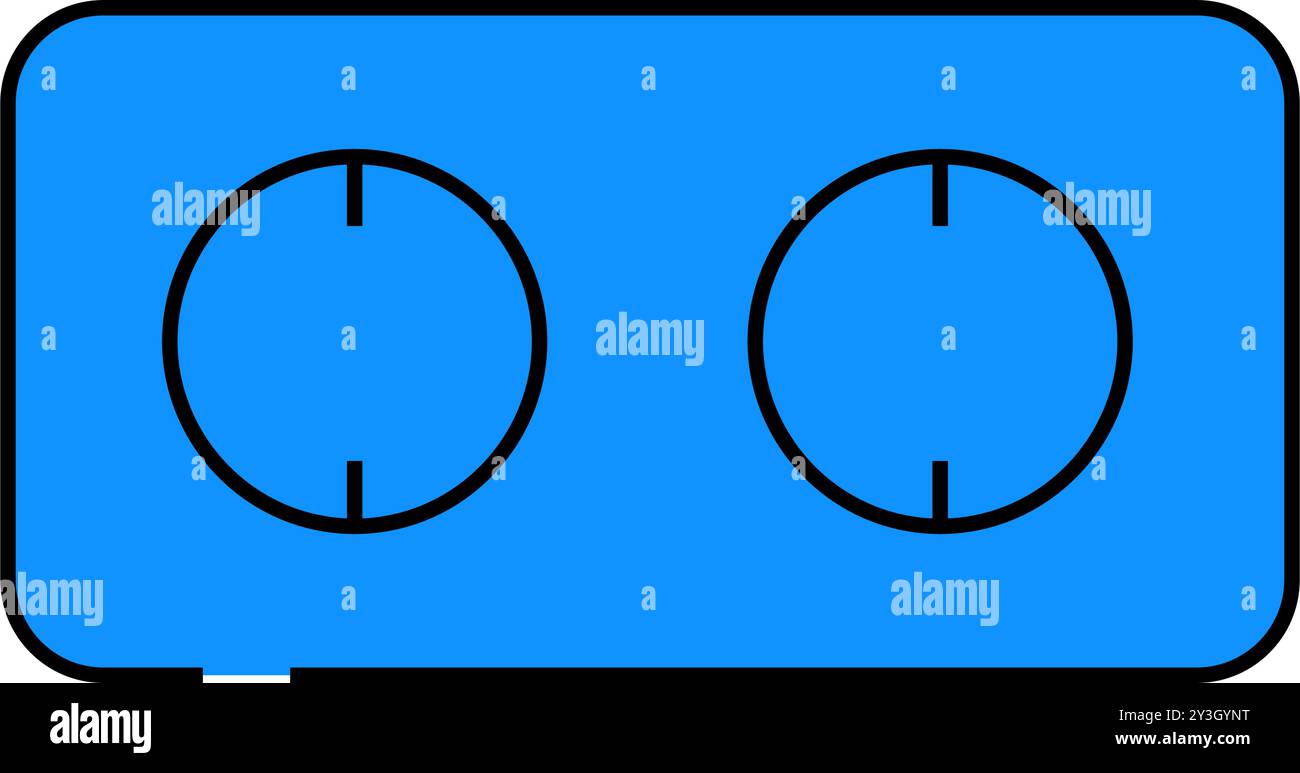 double socket icon color illustration Stock Vector Image & Art - Alamy