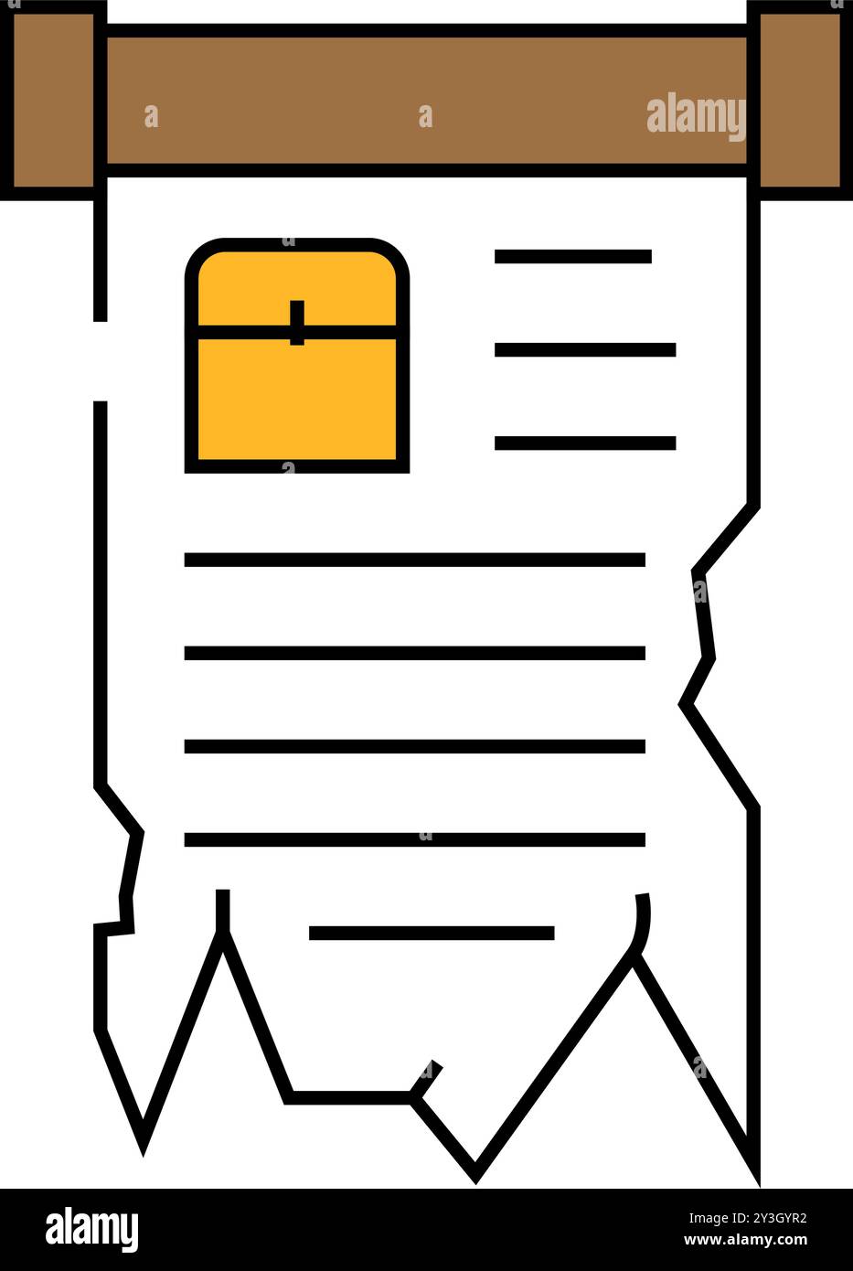 manuscript ancient icon color illustration Stock Vector Image & Art - Alamy