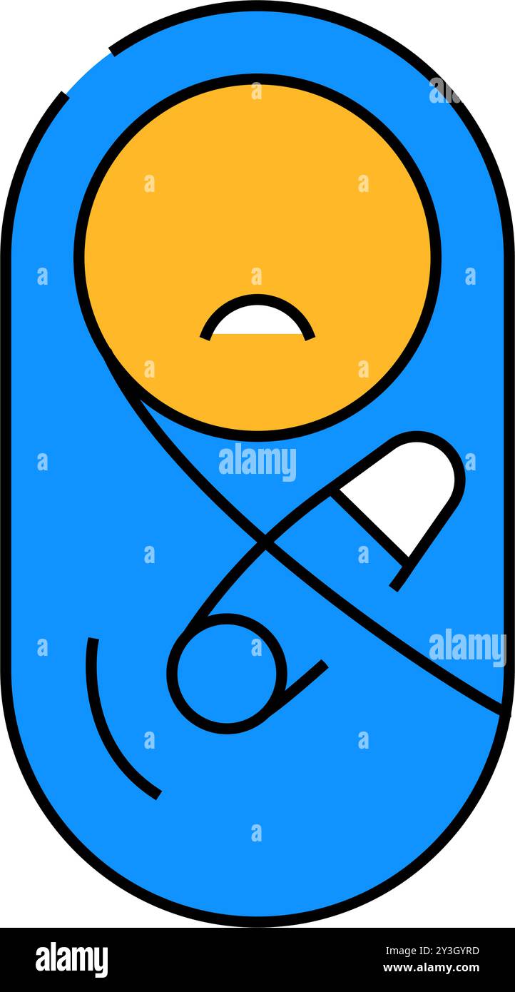 pain in children icon color illustration Stock Vector Image & Art - Alamy