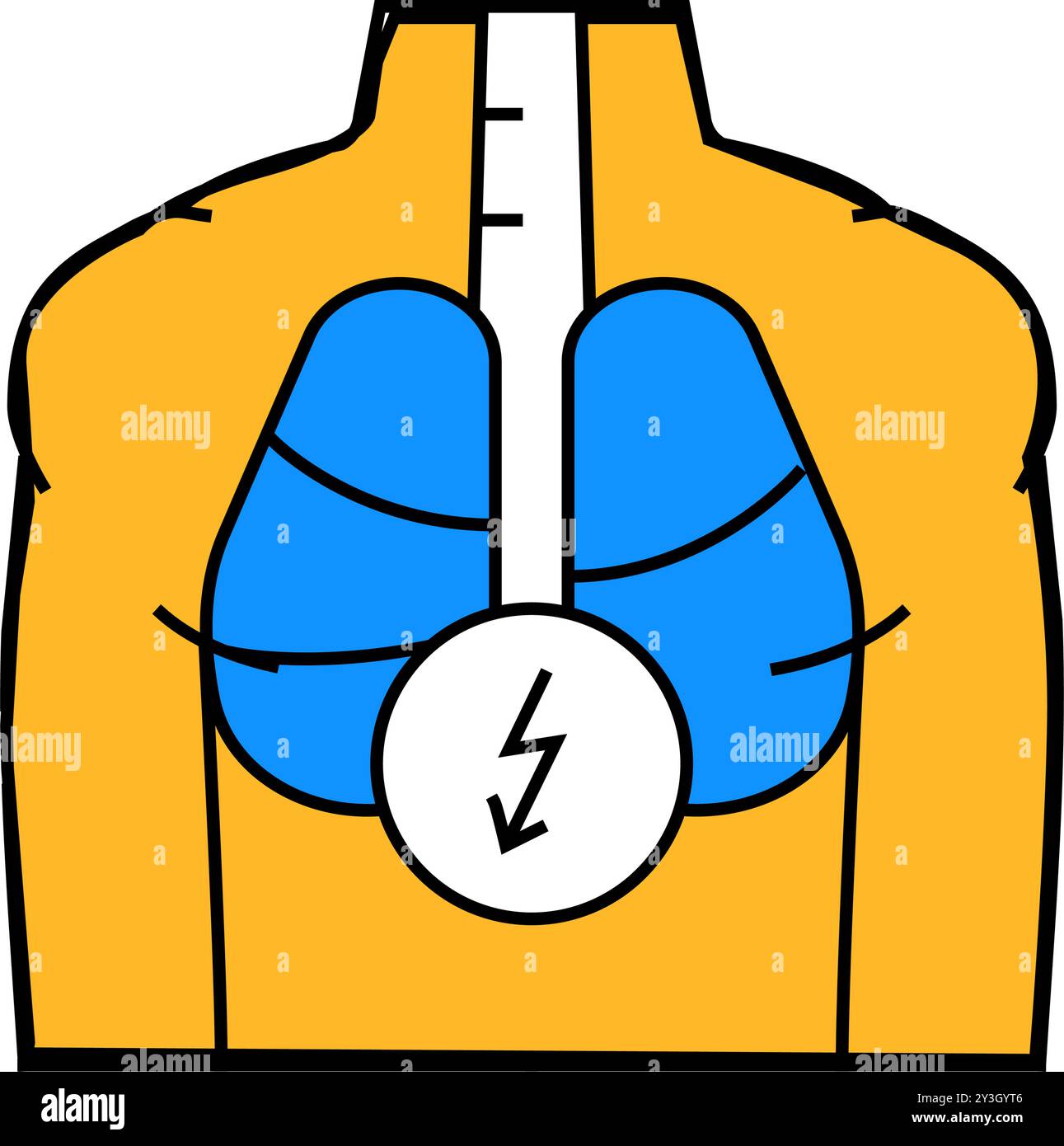 Sick lungs pain ache Stock Vector Images - Alamy