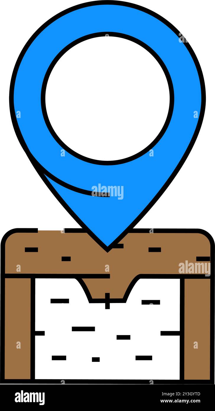 geolocation treasure icon color illustration Stock Vector Image & Art ...