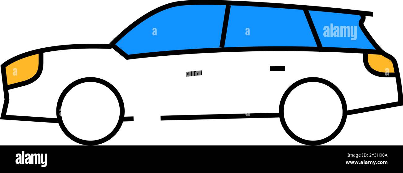 shooting brake car icon color illustration Stock Vector Image & Art - Alamy