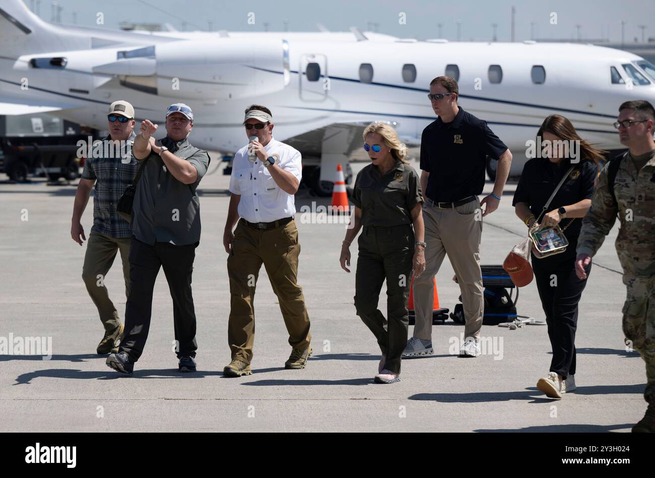 Louisiana Gov. Jeff Landry, third from left, and his wife Sharon ...