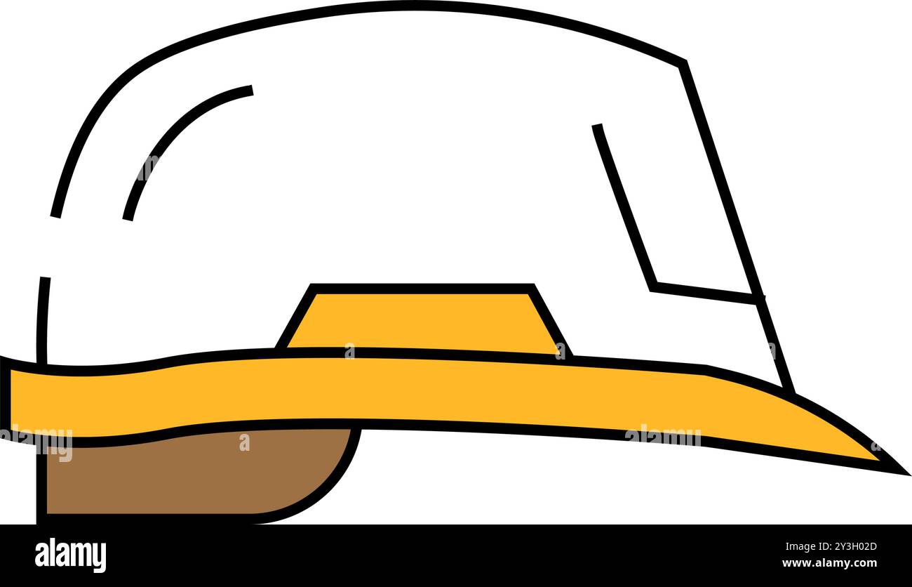 helmet builder hat accessory icon color illustration Stock Vector Image ...
