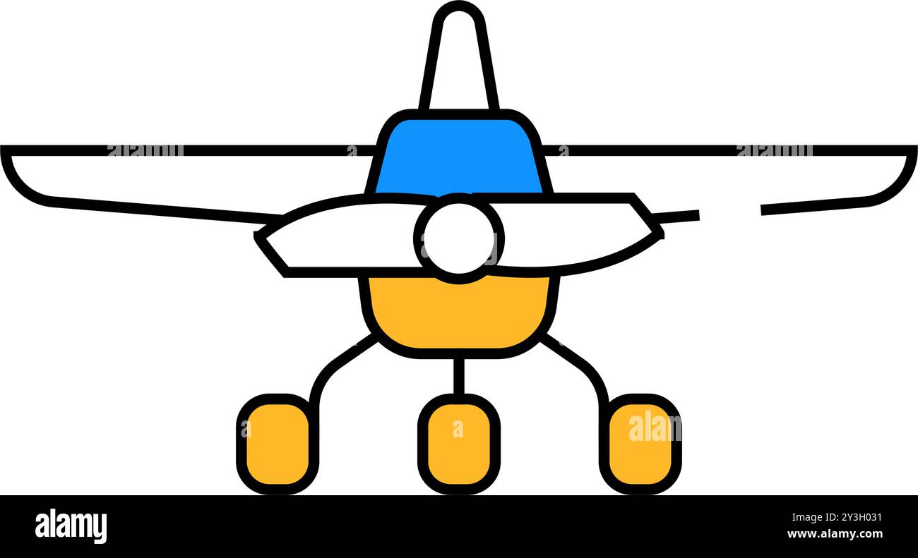 aircraft plane icon color illustration Stock Vector Image & Art - Alamy