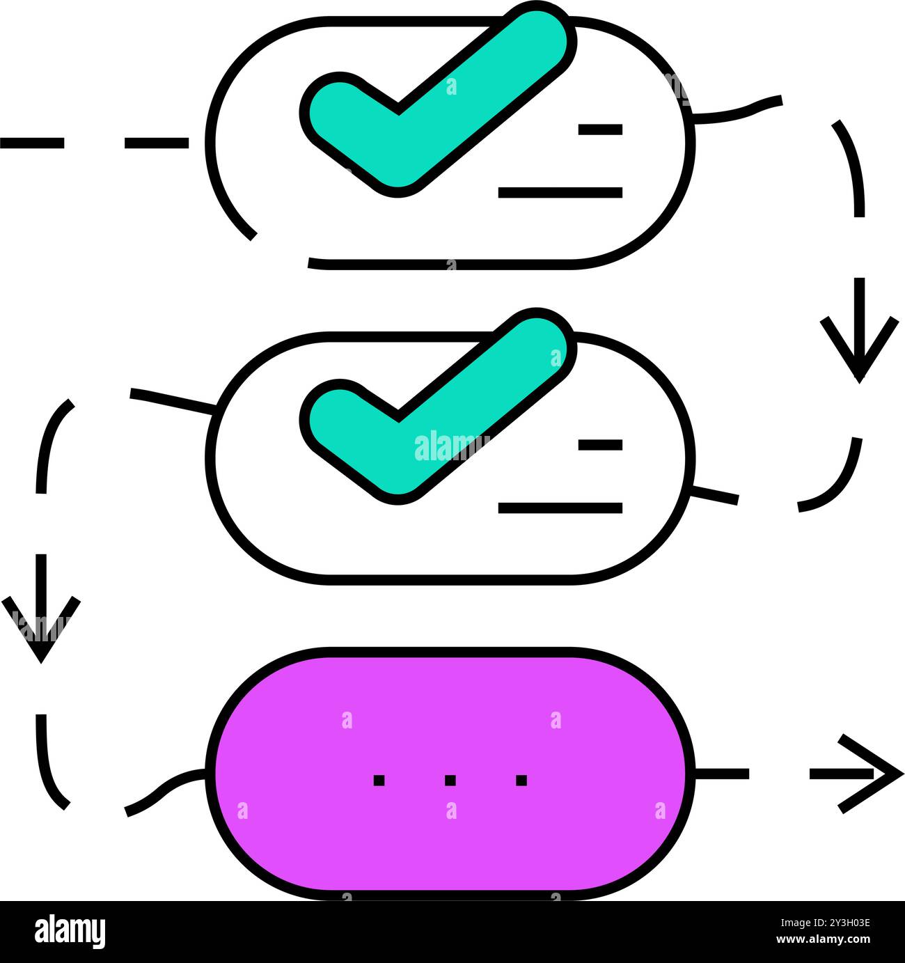 process of compliance icon color illustration Stock Vector Image & Art ...