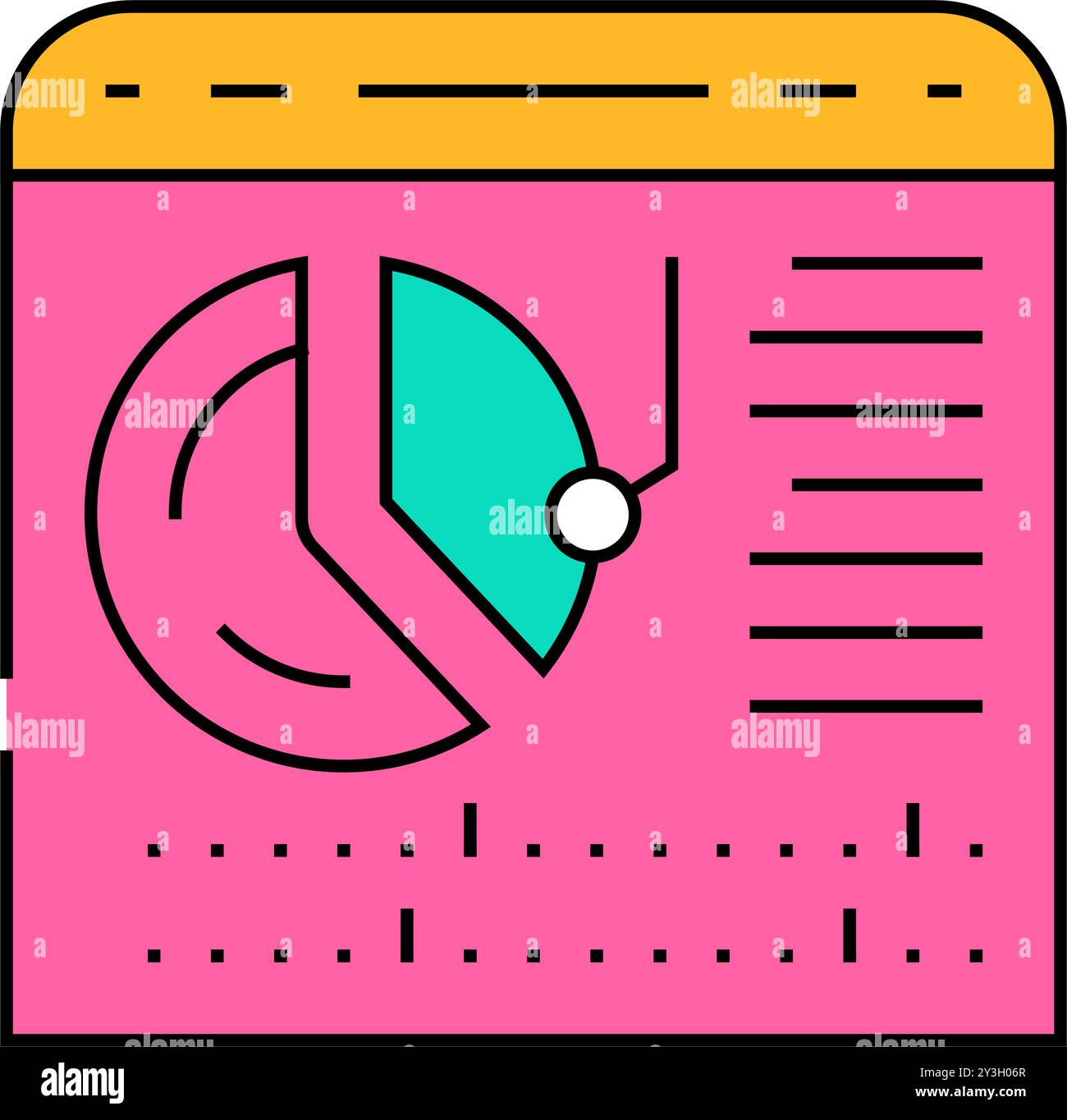 calendar with report on work done icon color illustration Stock Vector ...