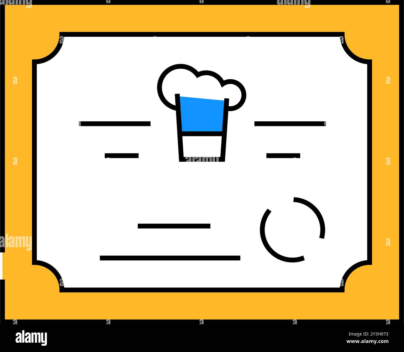 diploma cooking courses icon color illustration Stock Vector Image ...