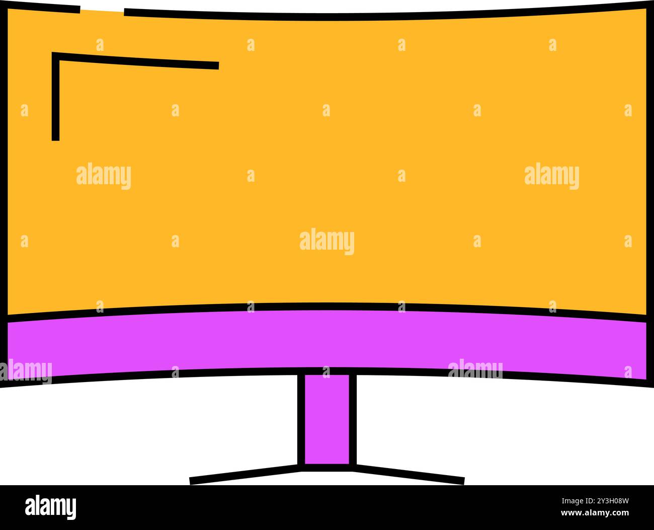 monitor computer display icon color illustration Stock Vector Image ...