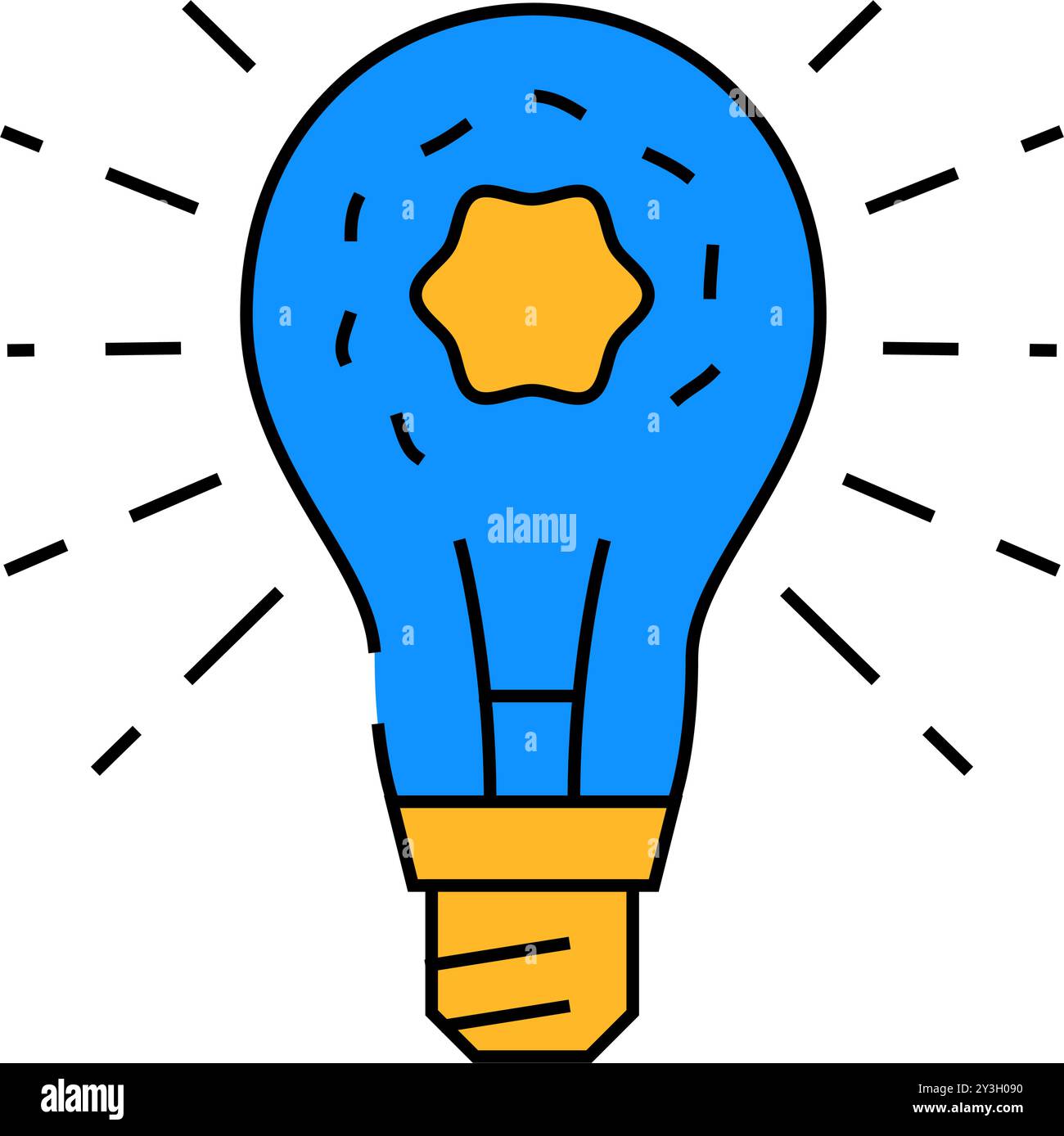 shine light bulb icon color illustration Stock Vector Image & Art - Alamy