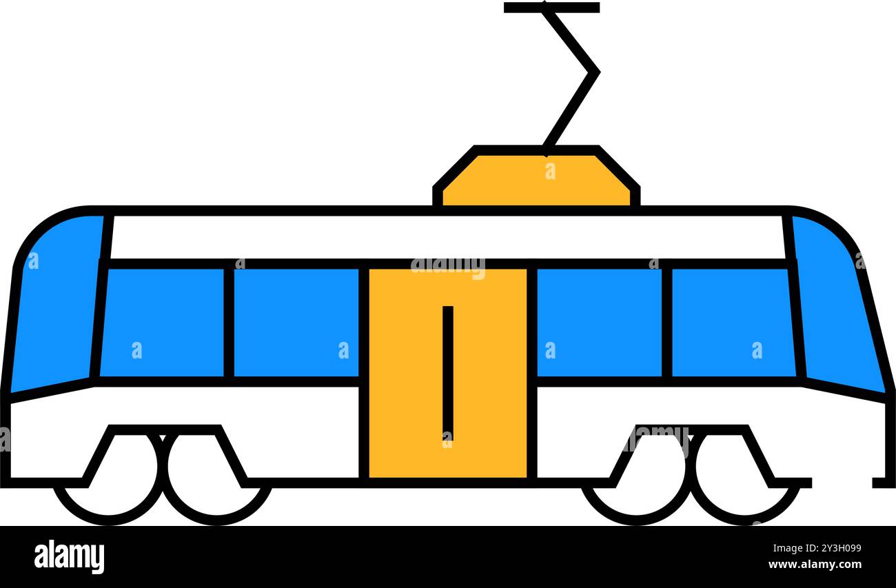 tram transport icon color illustration Stock Vector Image & Art - Alamy