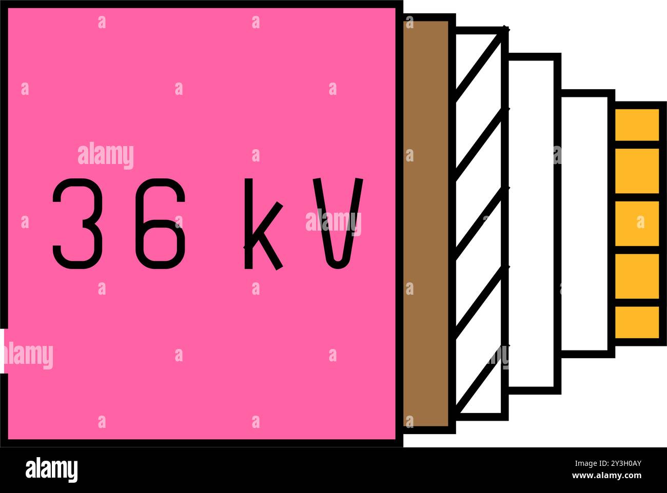 high voltage cables icon color illustration Stock Vector Image & Art ...