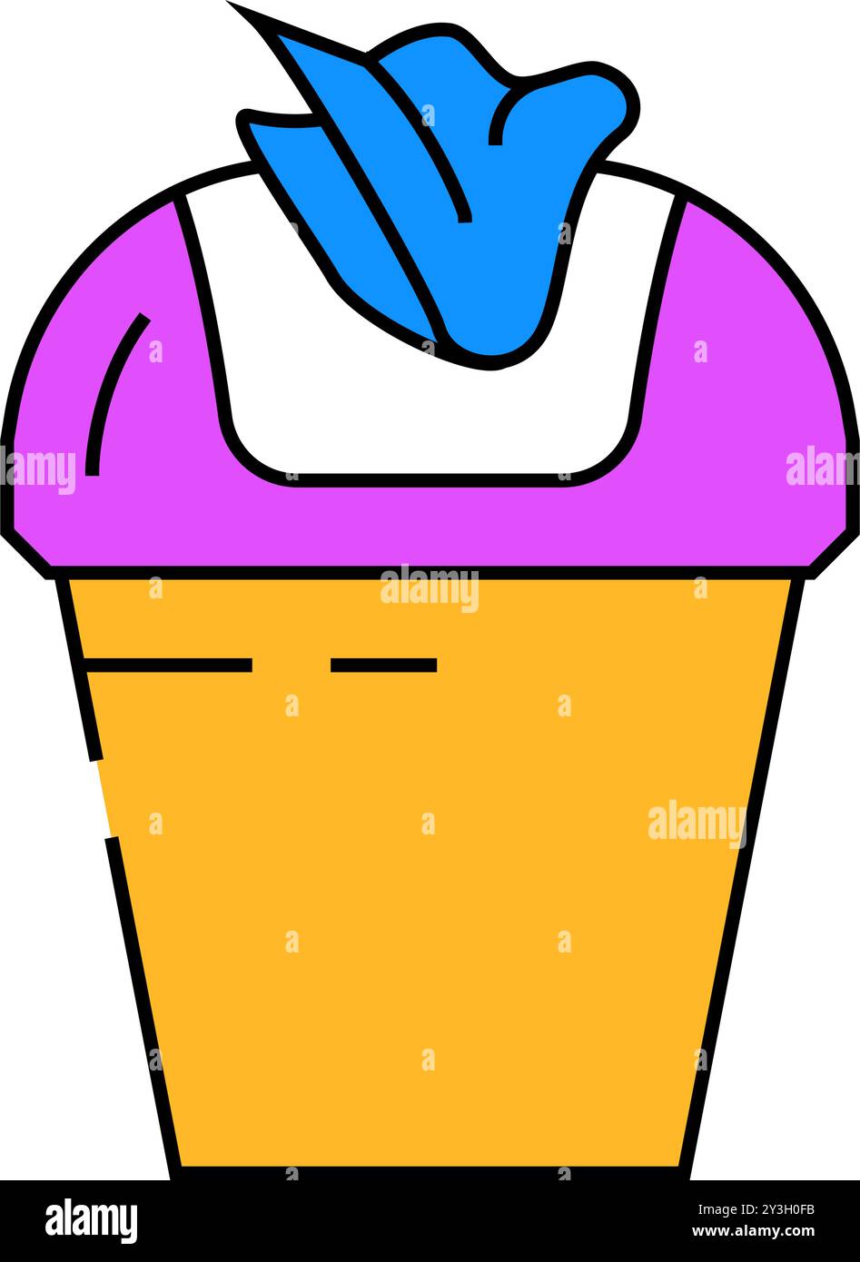 container for used tissues icon color illustration Stock Vector Image ...