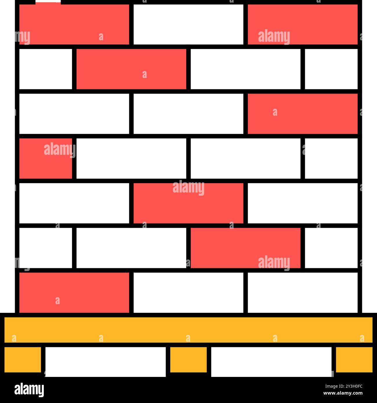 brick construction material icon color illustration Stock Vector Image ...