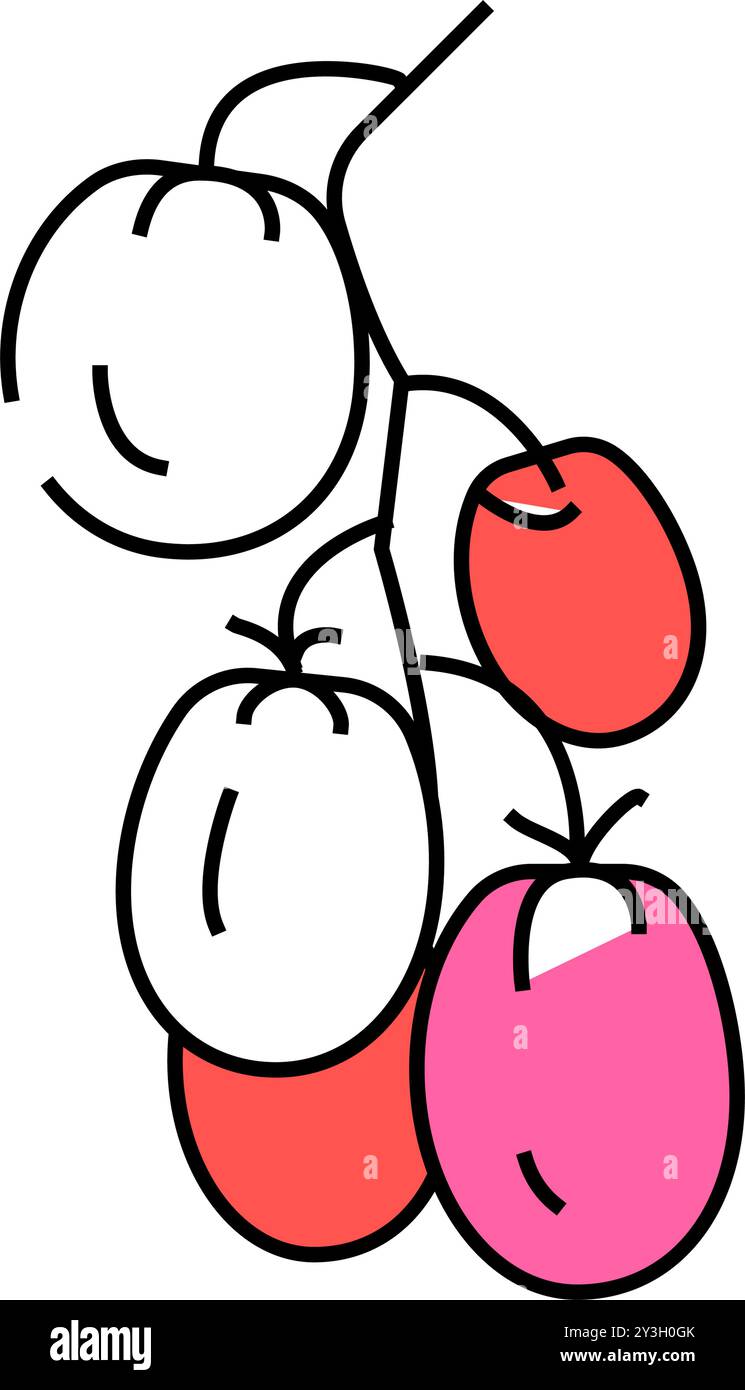 Plate tomatoes icon color Stock Vector Images - Alamy